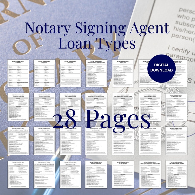 Notary Signing Agent Loan Types, Real Estate Closing Type, Closing Loan ...