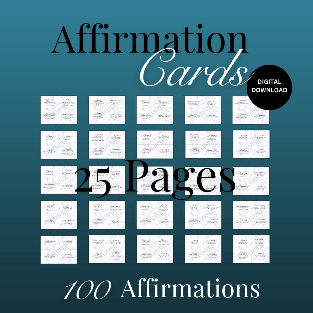Affirmation Cards, Motivational Cards, Positivity Cards, Inspirational ...