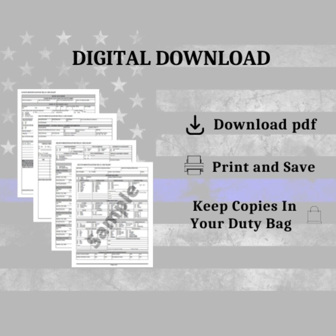 Law Enforcement Death Scene Checklist, Digital Download, Printable ...
