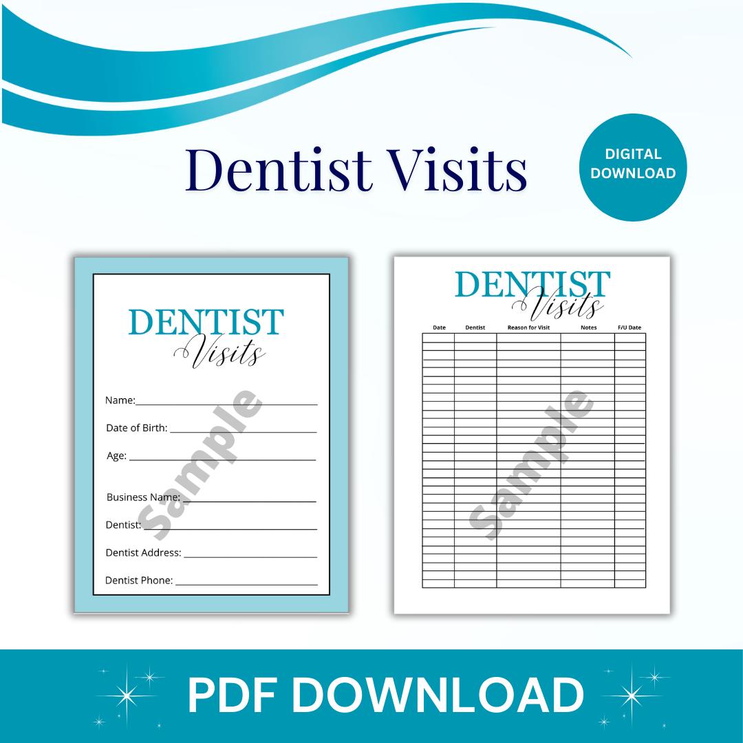 Medical Visit Inserts, Medical Binder Inserts, Medical Visit Logs ...