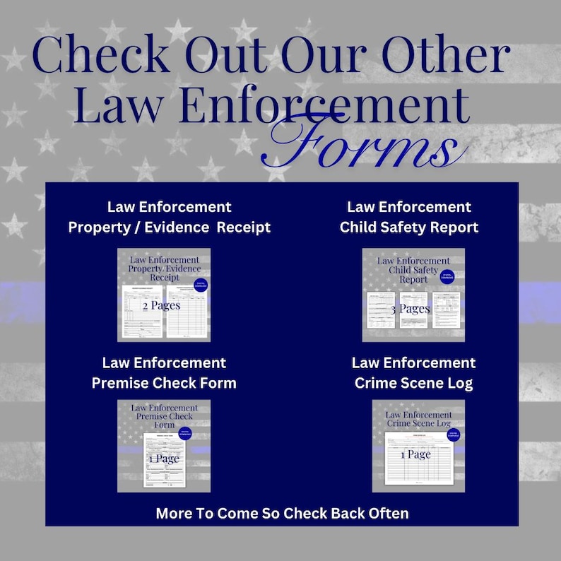 Law Enforcement Death Scene Checklist, Digital Download, Printable ...