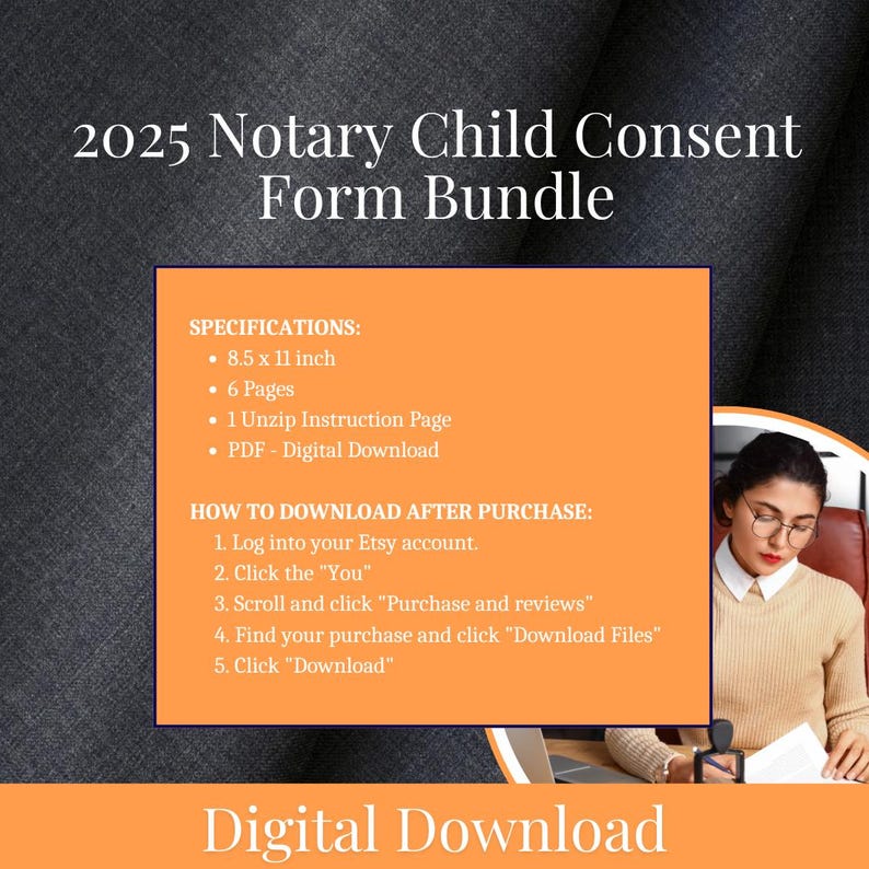 2025 Florida Notary Child Consent Form Bundle, Child Travel Consent ...