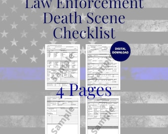 Law Enforcement Death Scene Checklist, Digital Download, Printable ...