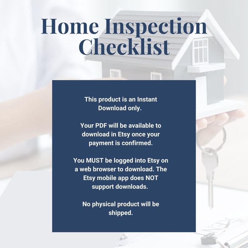 Home Inspection Checklist, Real Estate Agents, Investors (digital ...