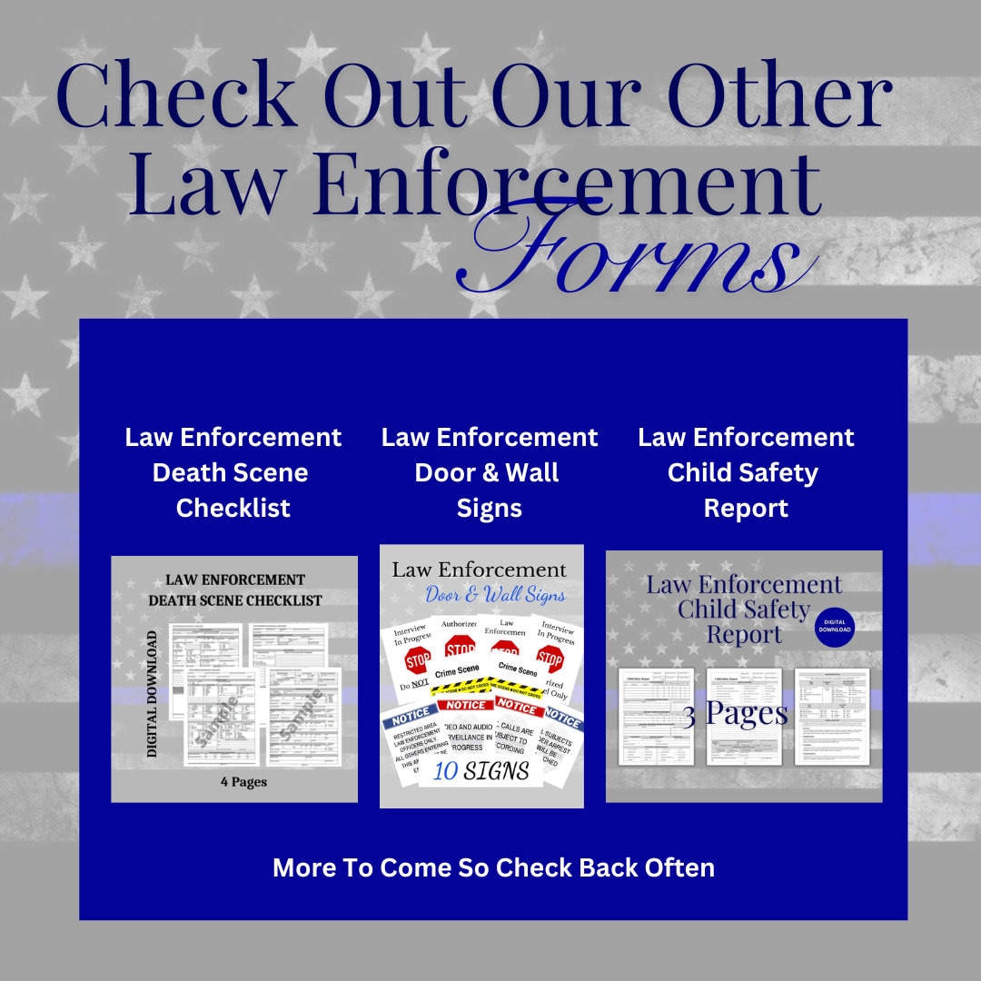 Law Enforcement Property & Evidence Receipt, Law Enforcement Forms ...