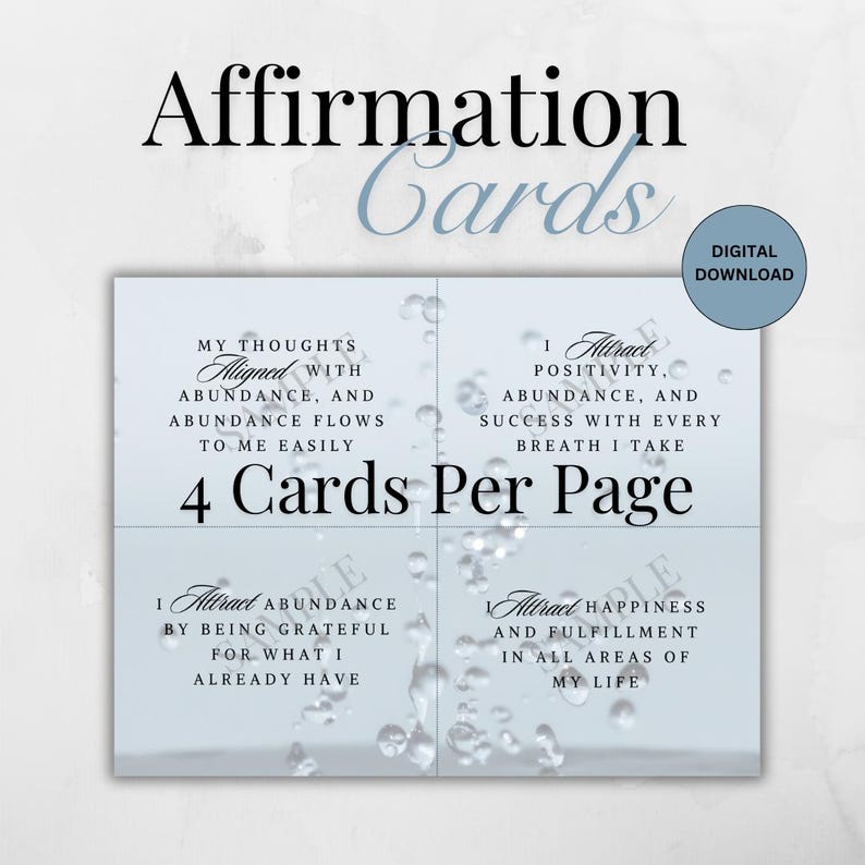 Affirmation Cards, Motivational Cards, Positivity Cards, Inspirational ...