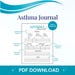 Asthma Journal, Medical Binder Insert, Asthma Log, Asthma Tracker ...