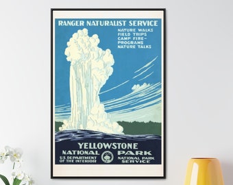 Old Faithful Geyser Poster - Etsy