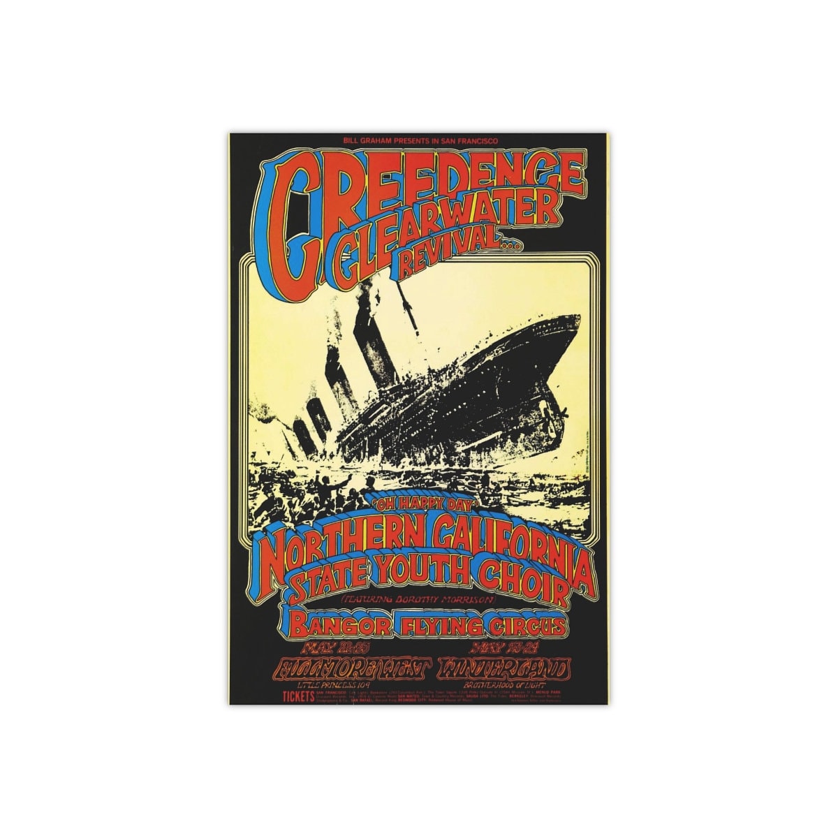 Creedence Clearwater Revival Concert Poster sold by Ben Wheeler | SKU ...