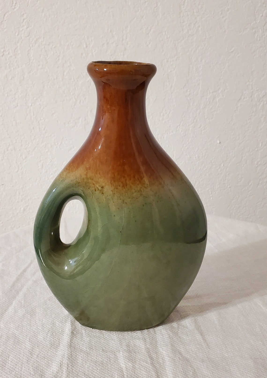 Three Hands Corp Ceramic Earth Tones Mid Century Modern Pitcher Vase - Etsy