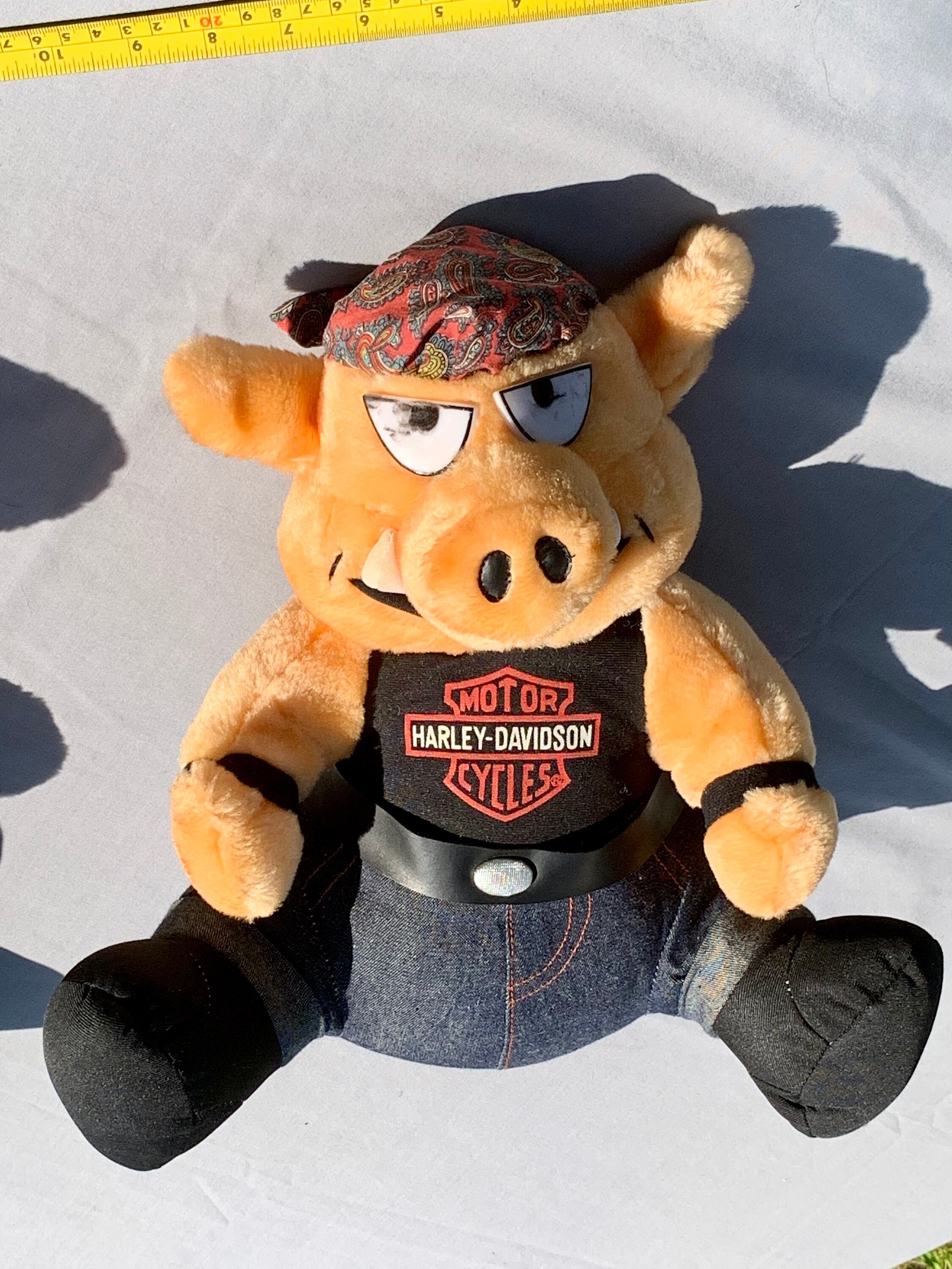 Vintage 1993 Pair of HARLEY Davidson Licensed Motorcycle Plush Stuffed ...