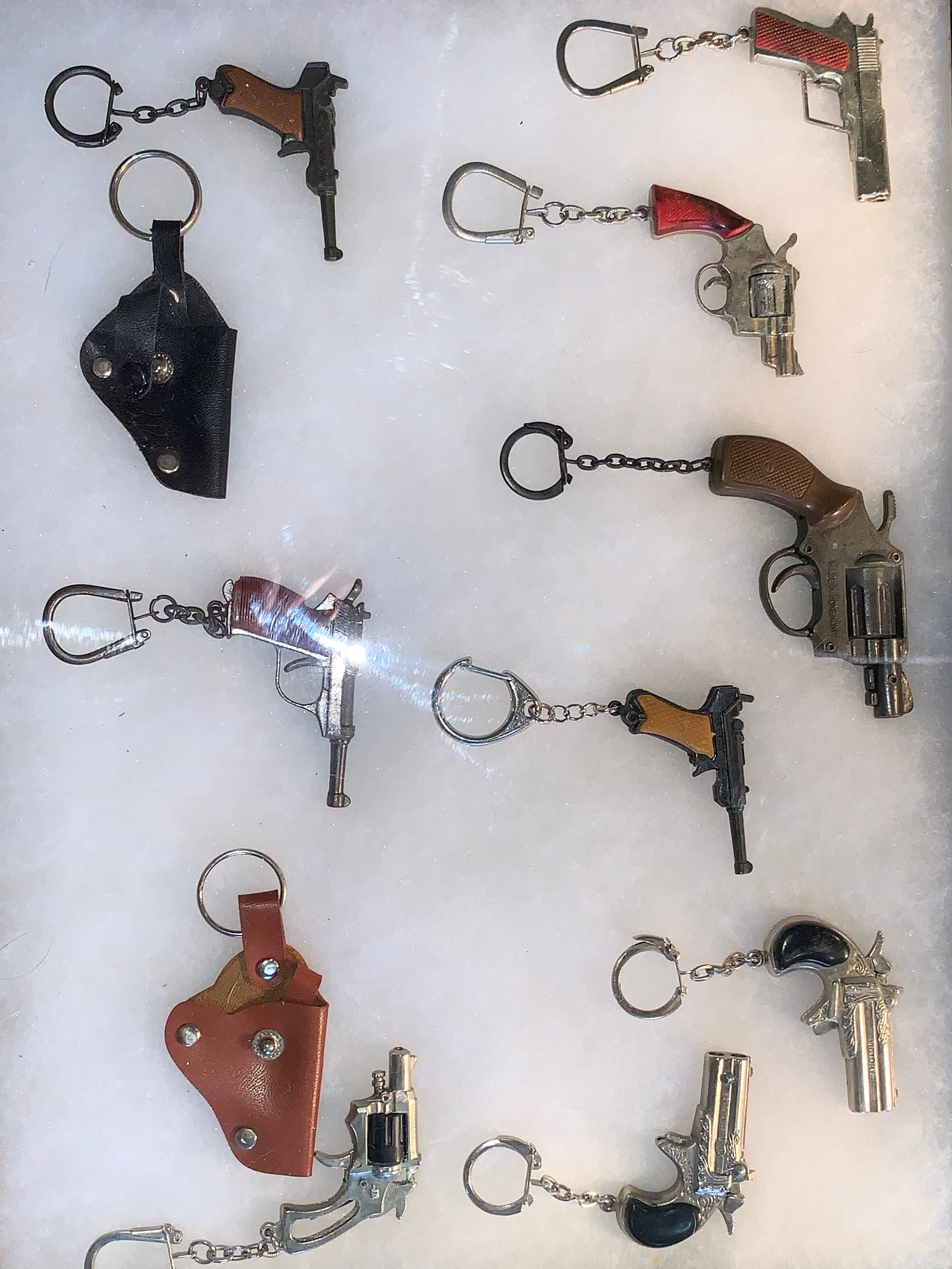 Vintage 1950’s-1980’s-collection of NINE Cap Gun Key Chains in Shadow ...