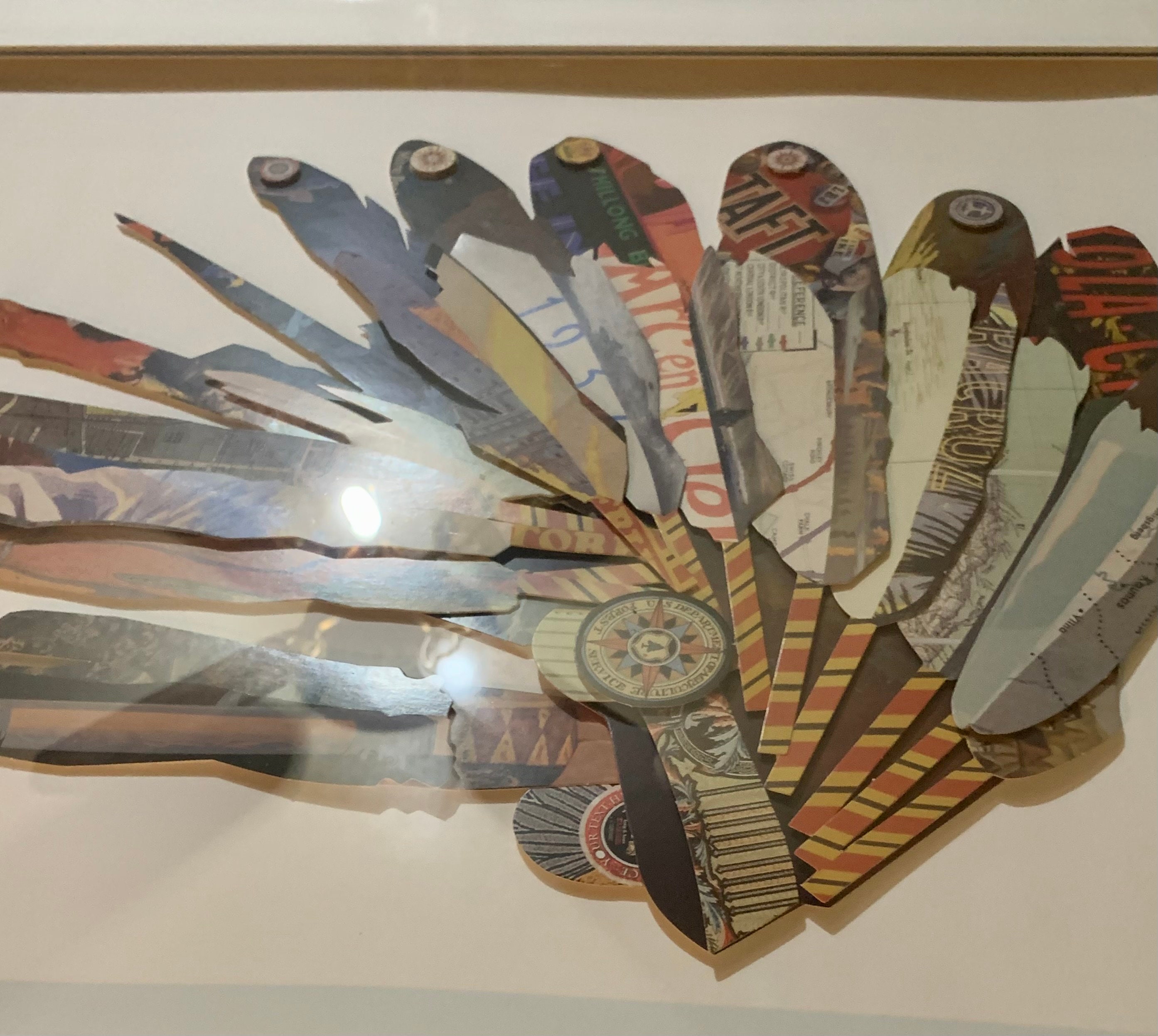 1980s 3D Collage Art-large 32 by 24 Entitled war Bonnet - Etsy