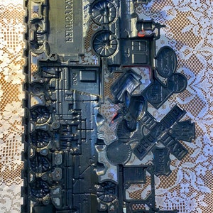 Vintage 1973 Railroad Train Wall Decor Sign Burwood Erie Pennsylvania Missouri Pacific Lines ...