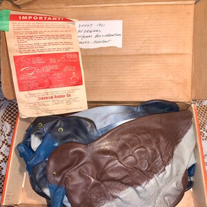 1951 Vintage Made by “DEEKS” Thirteen (13) Self Inflating Duck Decoys ...