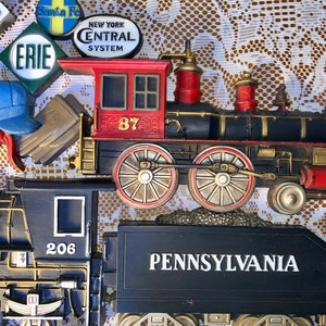 Vintage 1973 Railroad Train Wall Decor Sign Burwood Erie Pennsylvania Missouri Pacific Lines ...