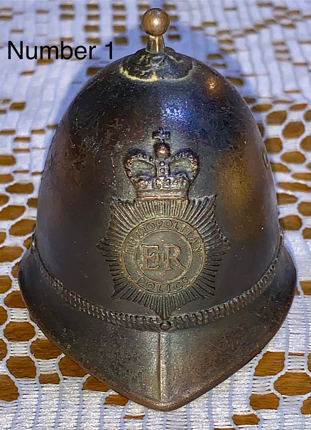 Vintage 1950s Brass/copper/metal Miniature Helmets Shaped Bell-british ...