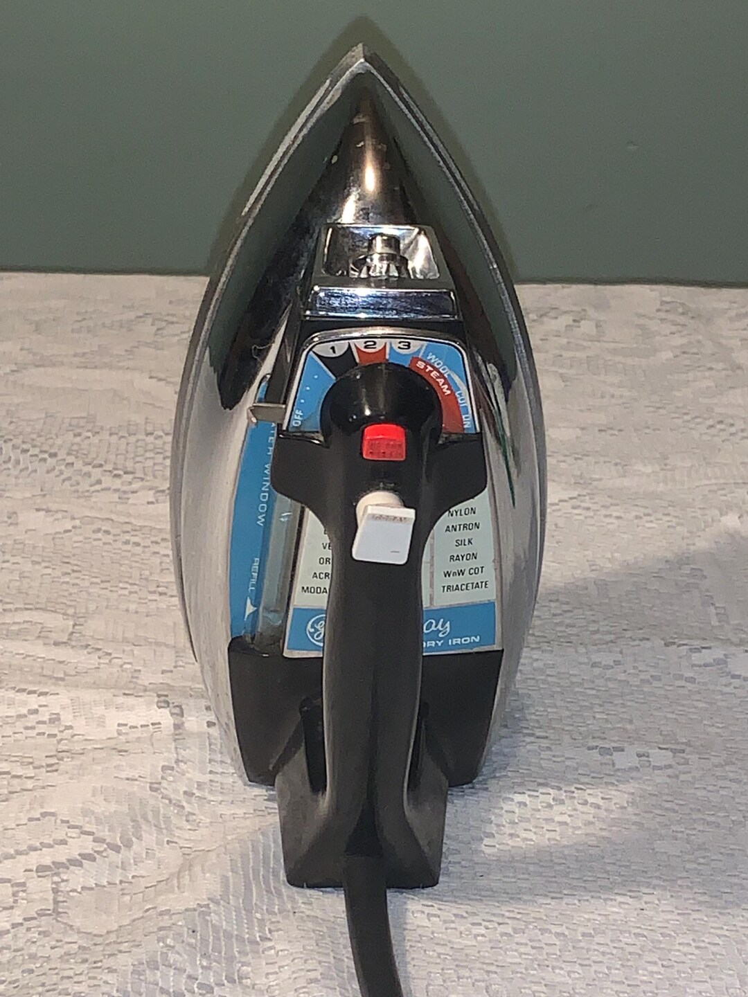 Rare & Vintage GE General Electric Spray Steam Dry Iron Large Water ...