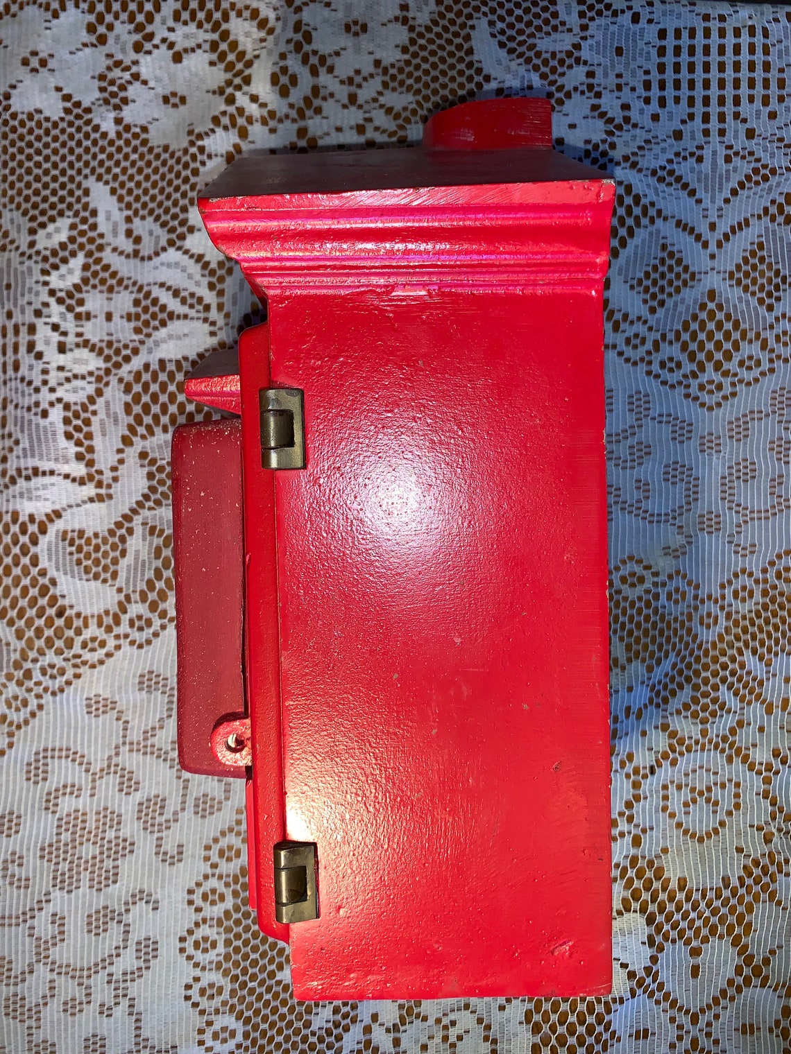 Vintage Northern Electric Red Metal Pull Down Fire Alarm Box With KEY ...