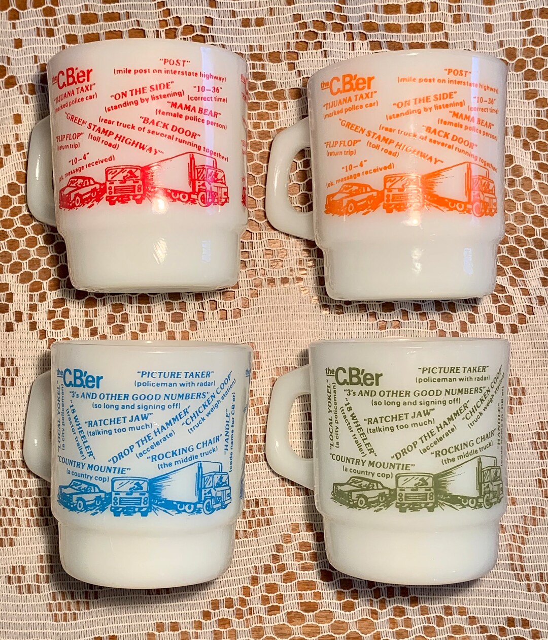 Very Rare-fire King 1970s Vintage Anchor Hocking “c.b.’er” Radio ...