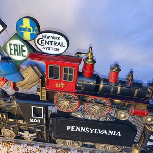 Vintage 1973 Railroad Train Wall Decor Sign Burwood Erie Pennsylvania Missouri Pacific Lines ...