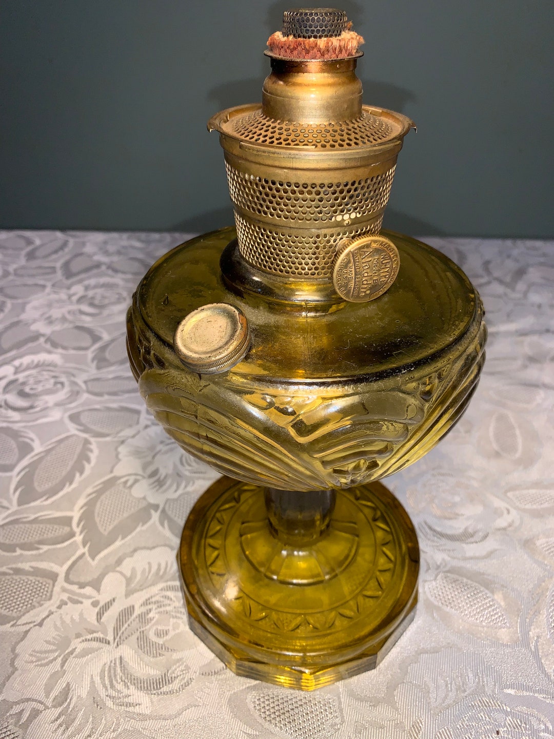 1930s-1940s Antique Aladdin-golden Amber Glass-stunning-art Deco ...
