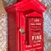 Vintage Northern Electric Red Metal Pull Down Fire Alarm Box With KEY ...