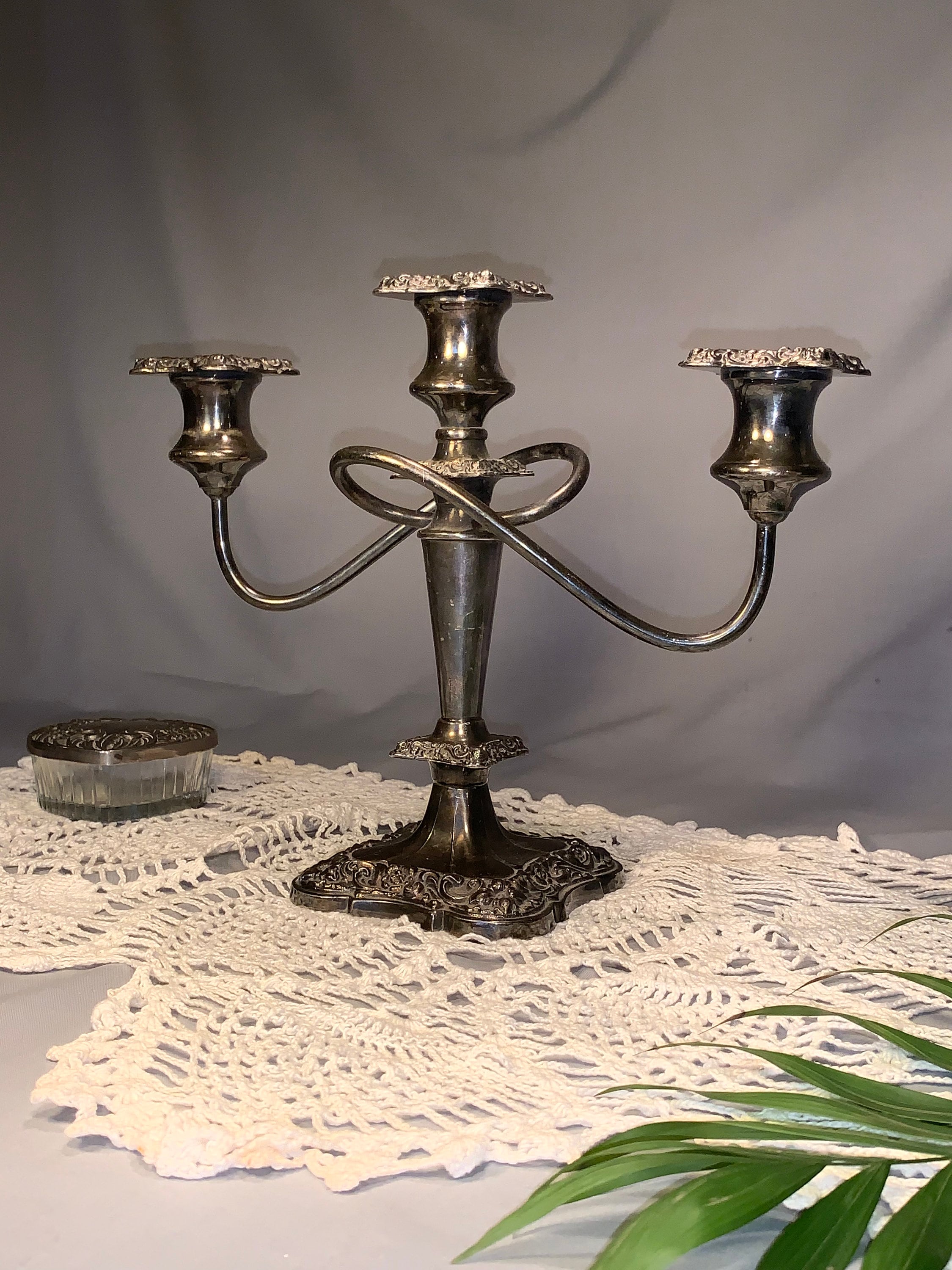 Vintage 1940’s Canadian Made Silver Plated 3 Branch Candelabra by ...
