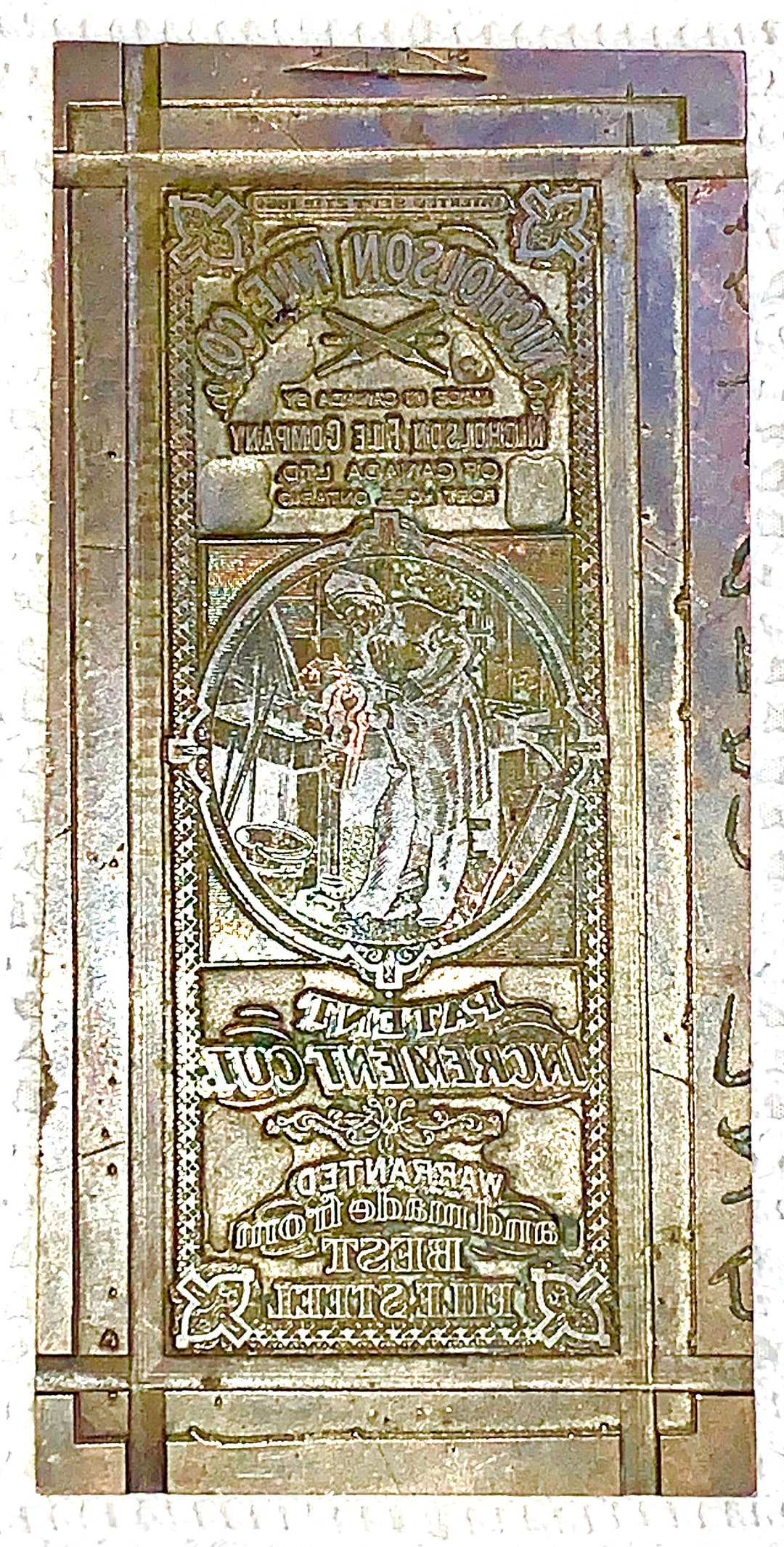 Authentic RARE Unique Antique 1920s Brass Printing Plate EXQUISITE ...