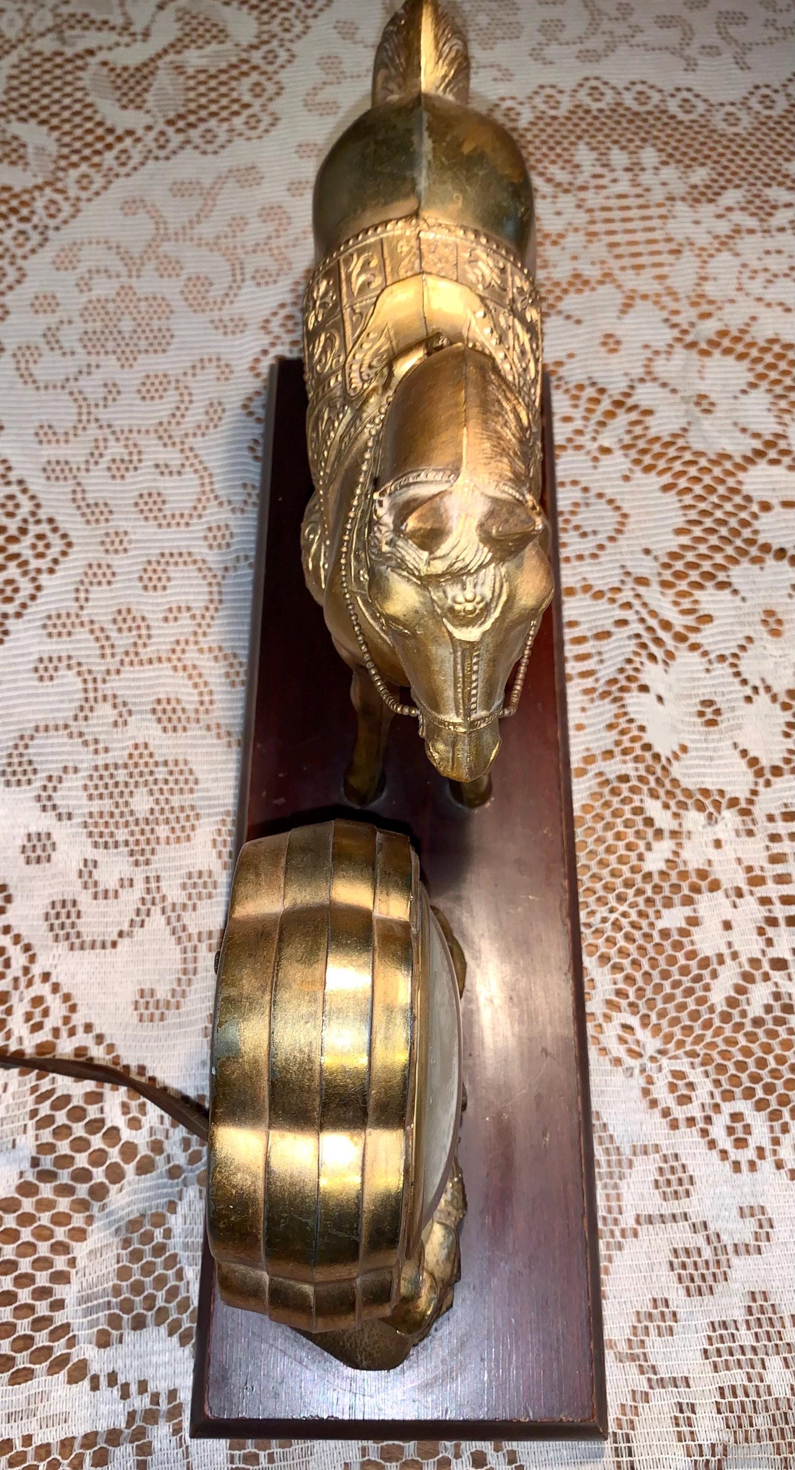 Vintage 1940s All Original-united Clock Co. Self-starting Gold Metal ...