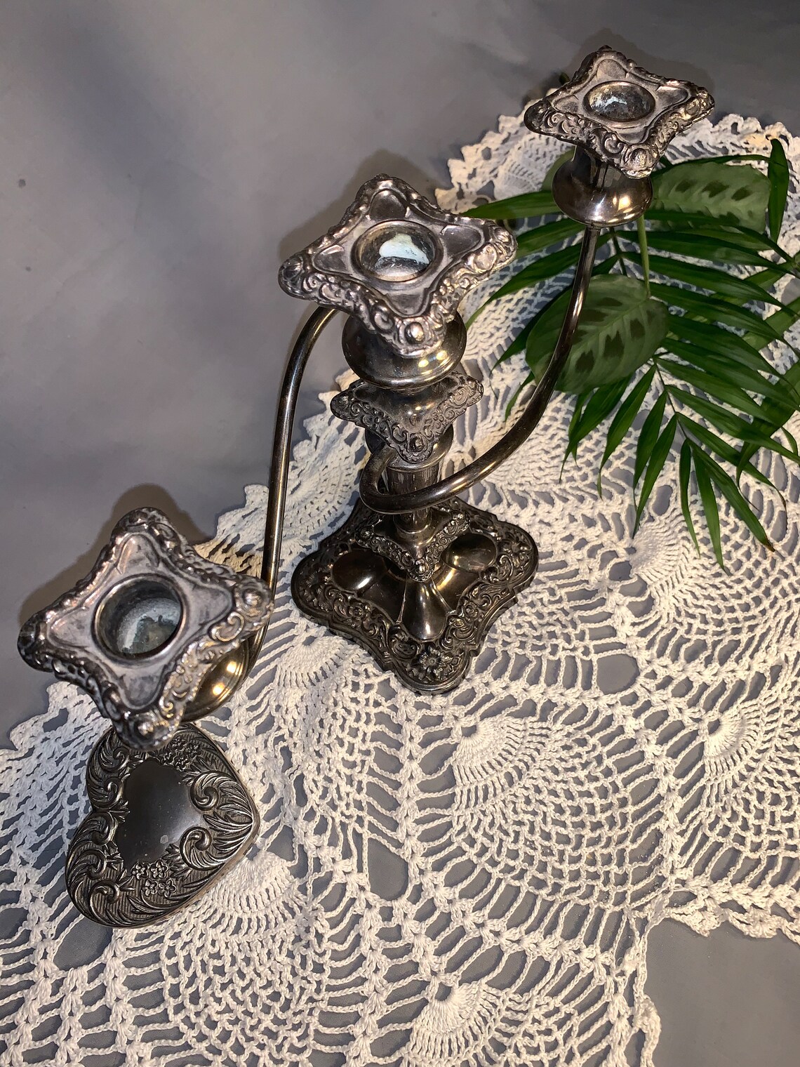 Vintage 1940’s Canadian Made Silver Plated 3 Branch Candelabra by ...