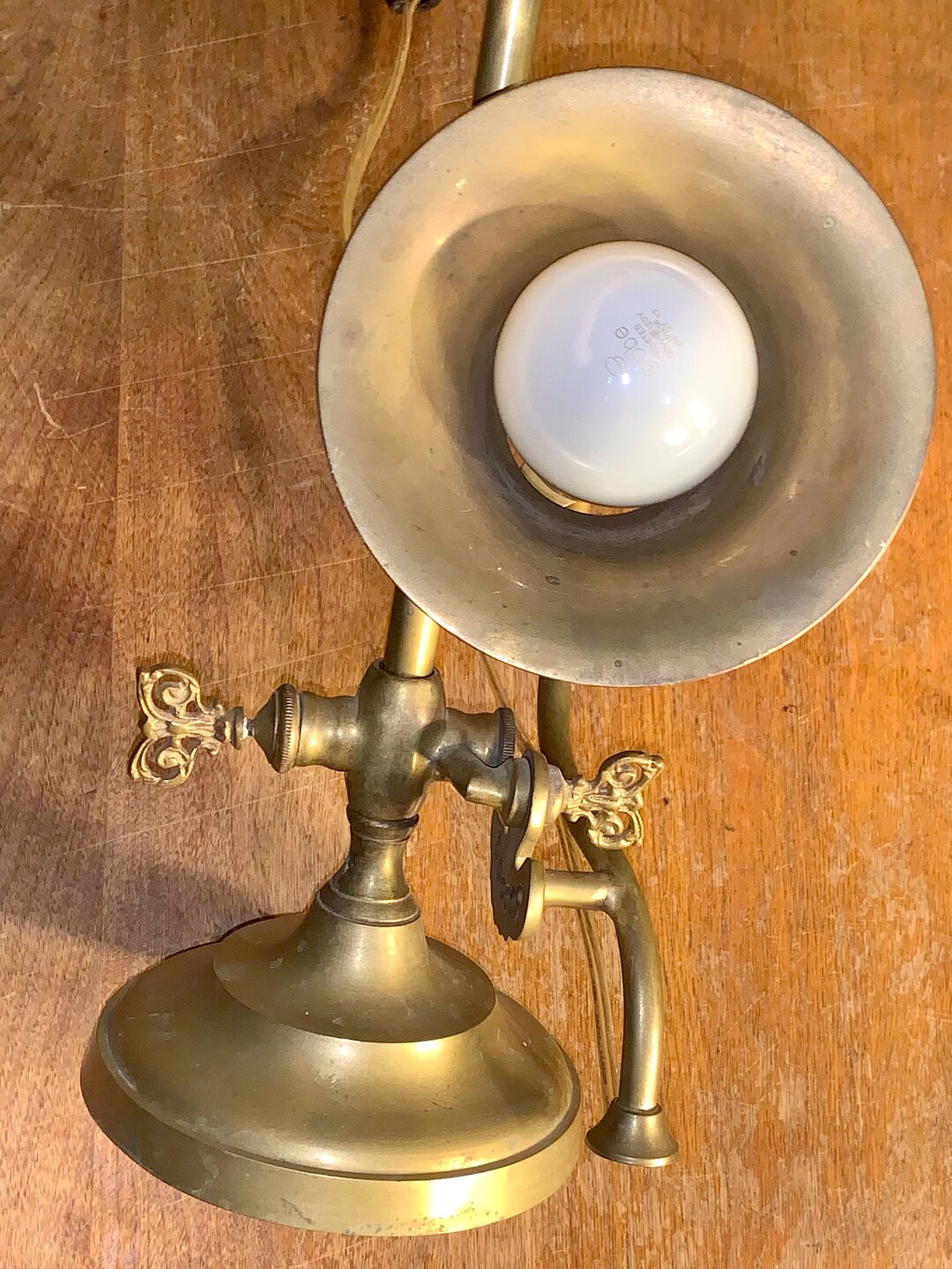 Rare (ULI) Vintage & Unique ALL Original Solid Brass Adjustable Lamp ...
