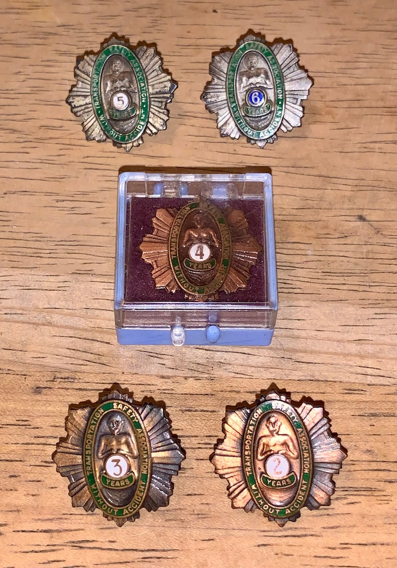 Vintage Safe Driving Award Pin Transportation Safety Association Ont ...