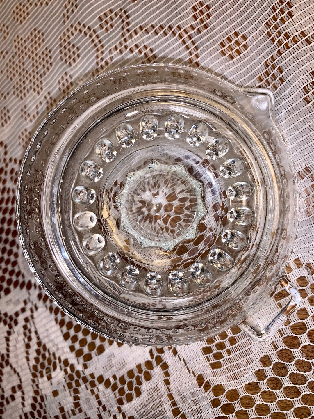 Vintage 1970s Transparent Glass Intricate & Beautifully Designed ...