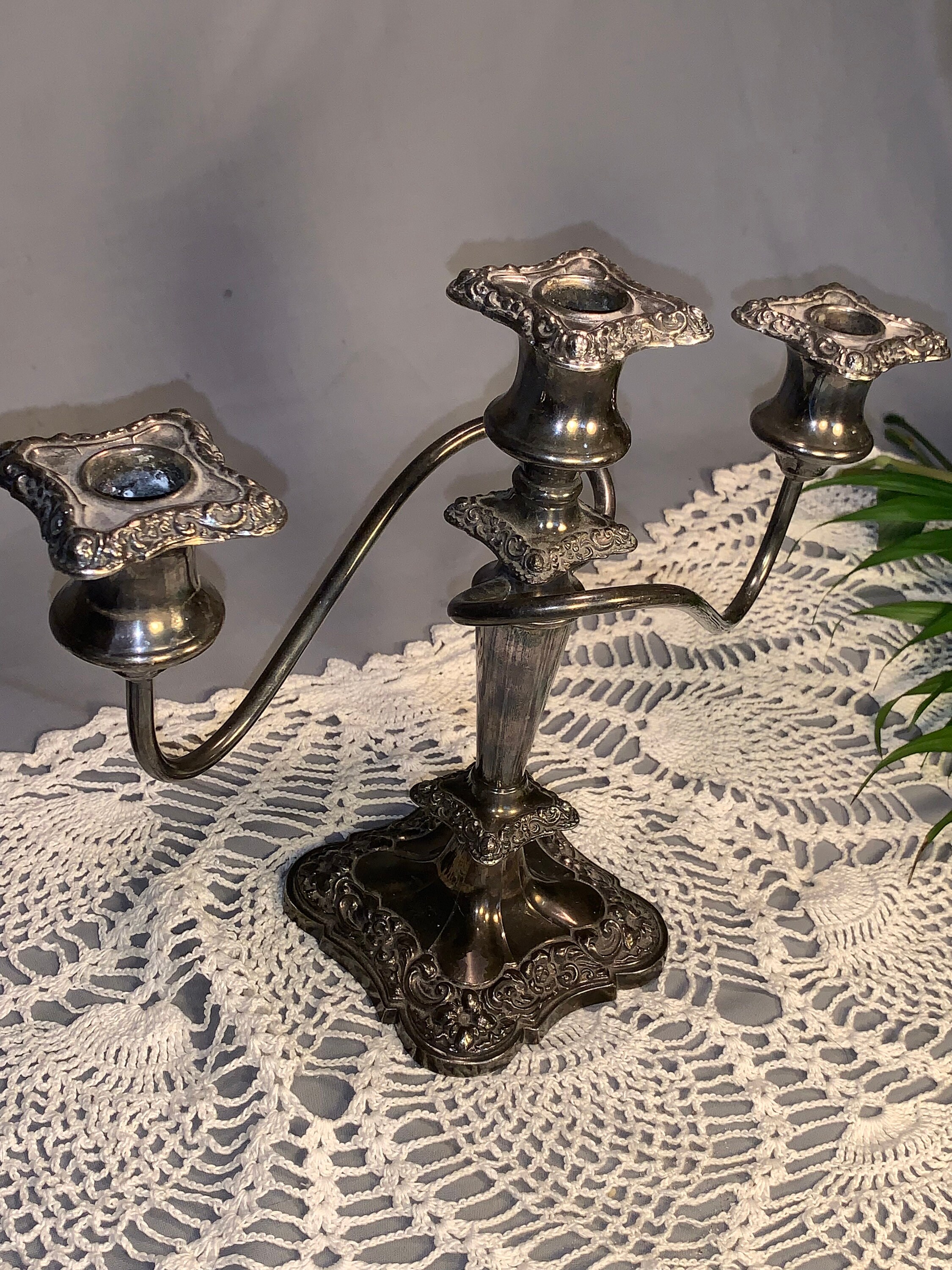 Vintage 1940’s Canadian Made Silver Plated 3 Branch Candelabra by ...