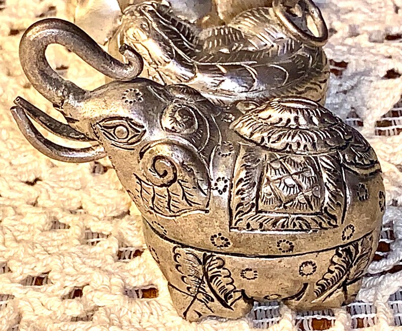 Antique 1910 RARE .900 Silver Khmer 3 Unique Different Repoussé Animal ...