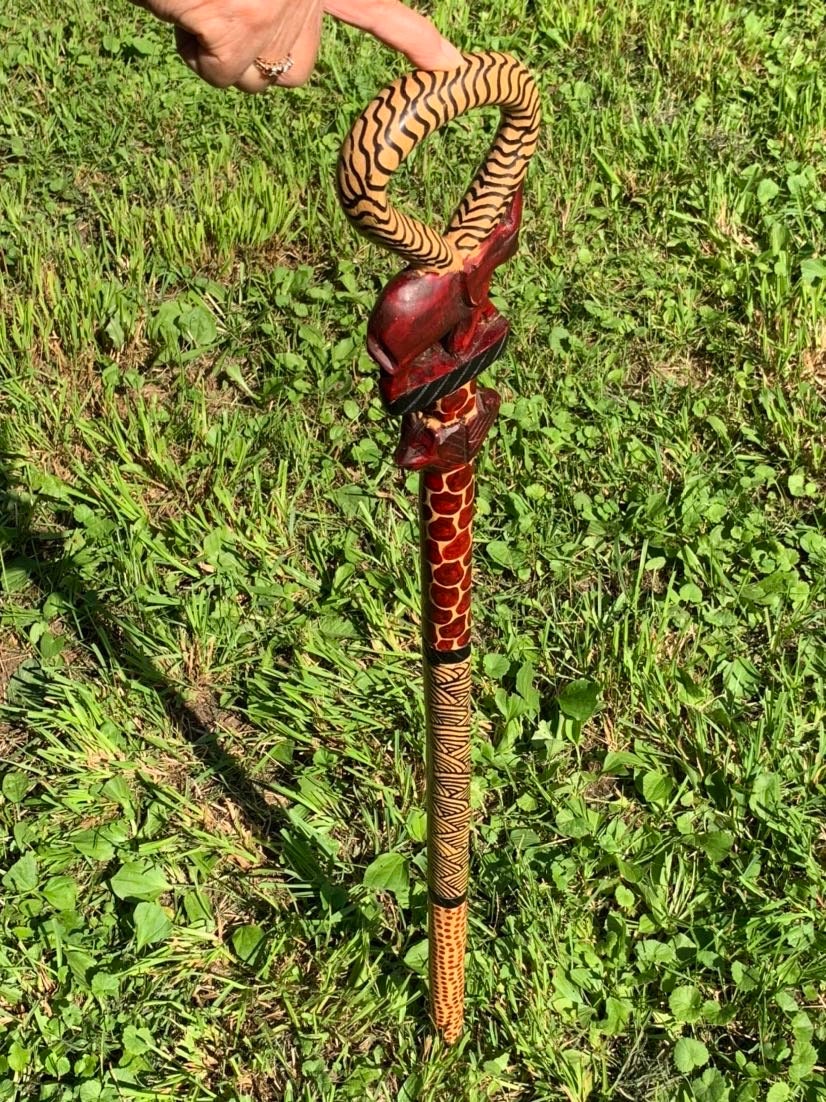 Genuine-1970s African Tribal Elephant Cat CANE-I Have 7 Vintage Canes ...