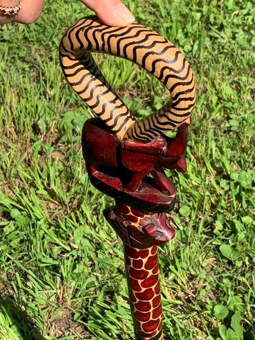 Genuine-1970s African Tribal Elephant Cat CANE-I Have 7 Vintage Canes ...