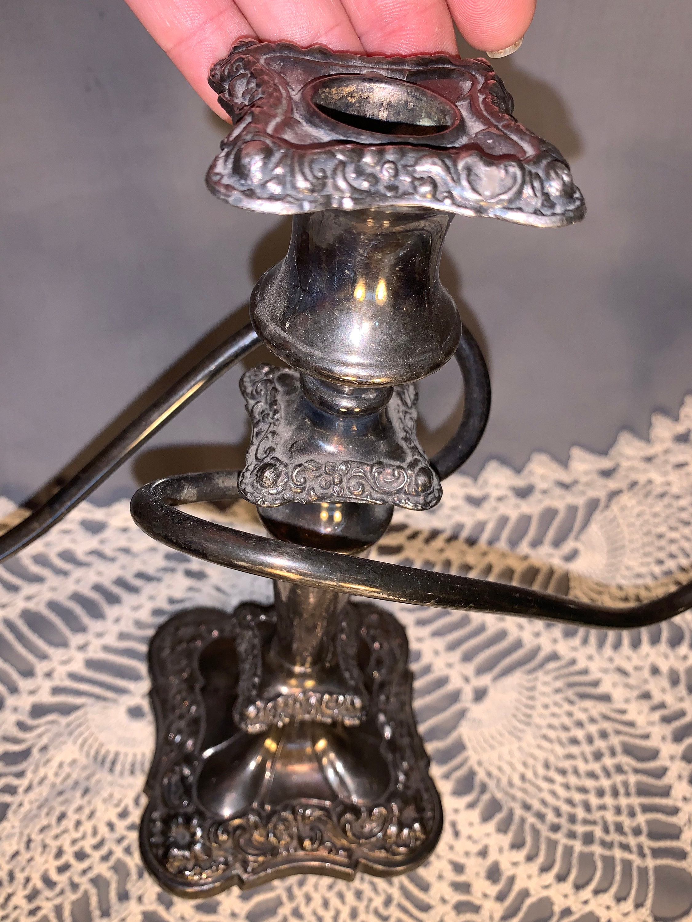 Vintage 1940’s Canadian Made Silver Plated 3 Branch Candelabra by ...