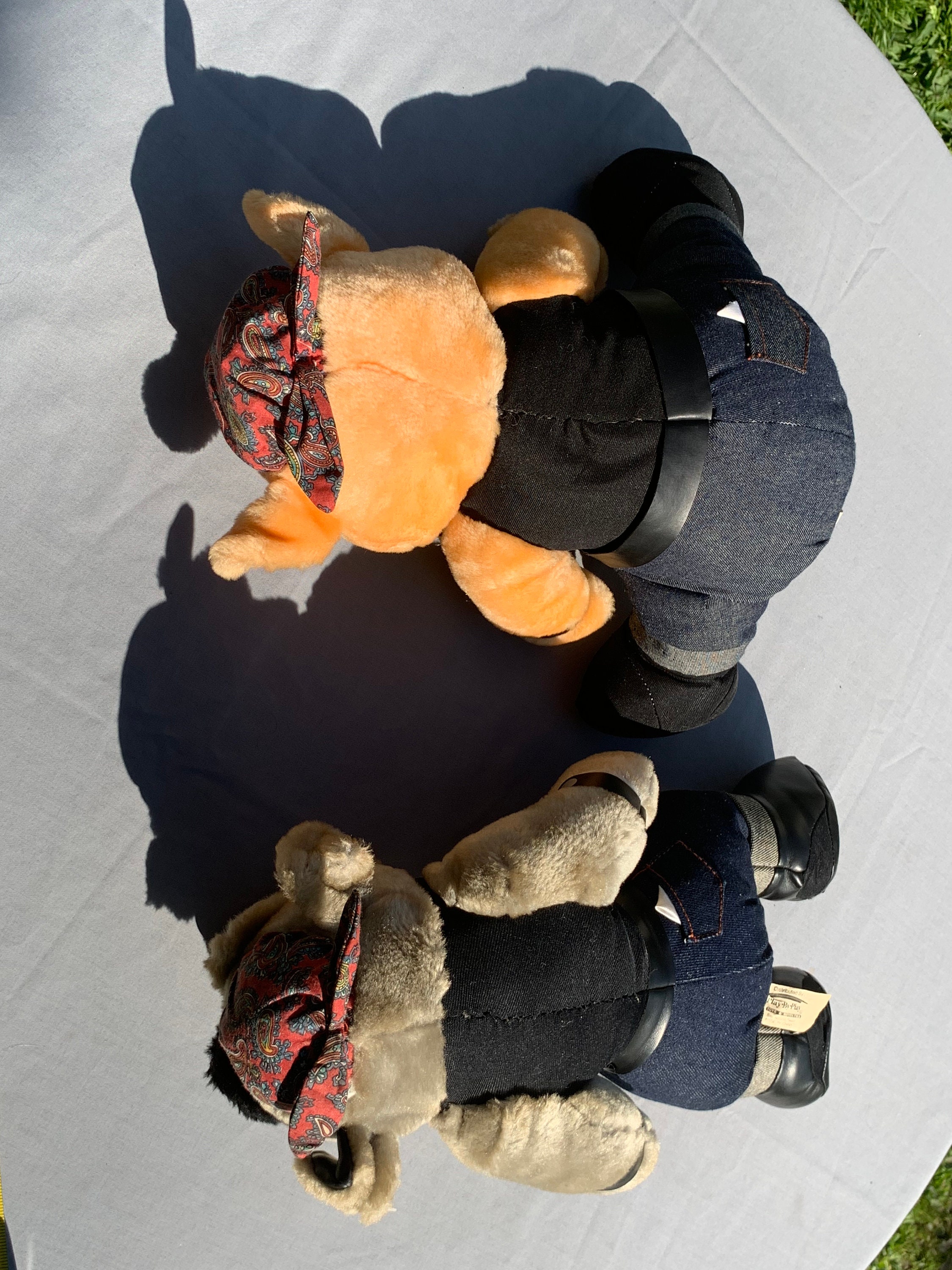 Vintage 1993 Pair of HARLEY Davidson Licensed Motorcycle Plush Stuffed ...