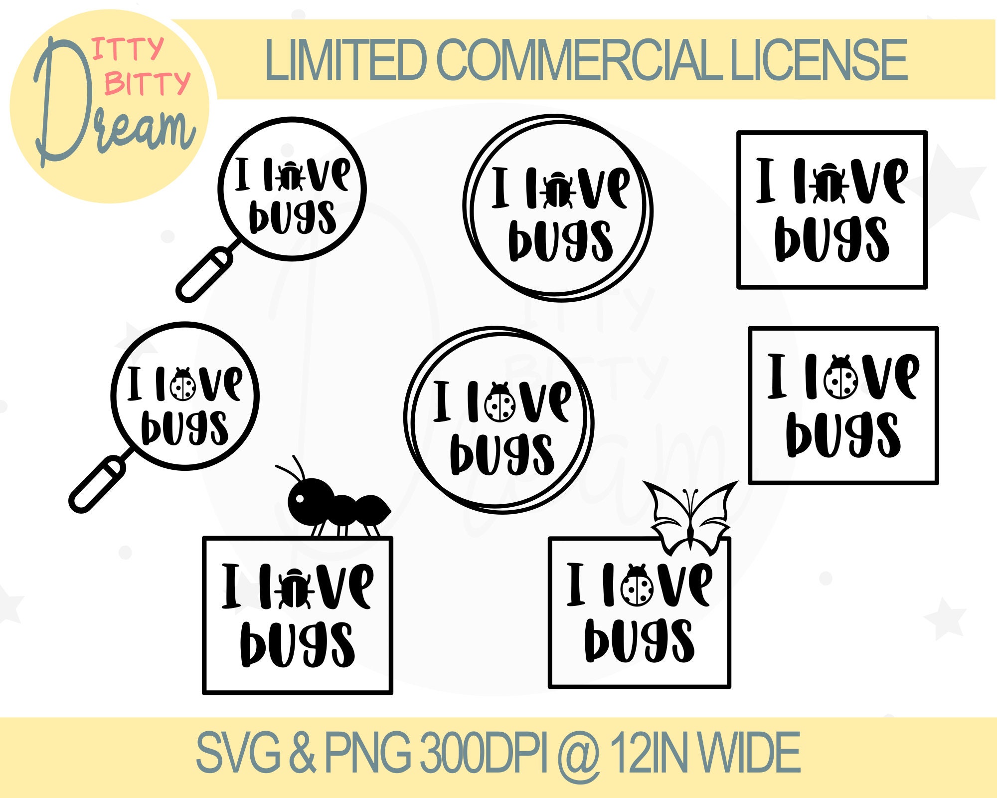 Bug SVG Bundle (two Sets), Bug Shirt SVG, Cute Bug Png, Cute Bug Svg ...