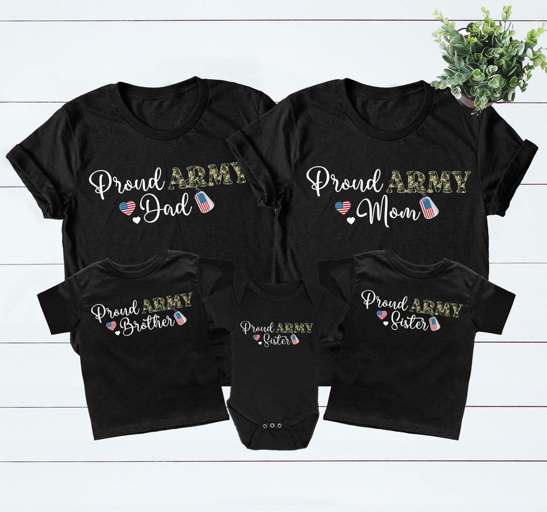 Proud Army Family Shirts, USA Patriotic Tees, USA Army Dad T-shirt - Etsy