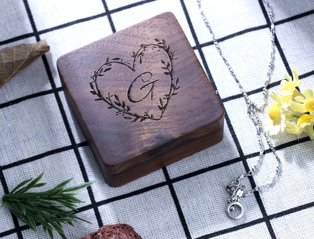 Personalized Jewelry Necklace Box, Jewelry Box for Women, Handmade Wooden Jewelry Box, Custom ...