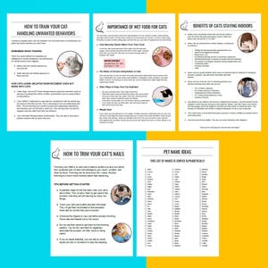 Cat Adoption Packet Handout for Shelters, Rescues, and Individuals ...