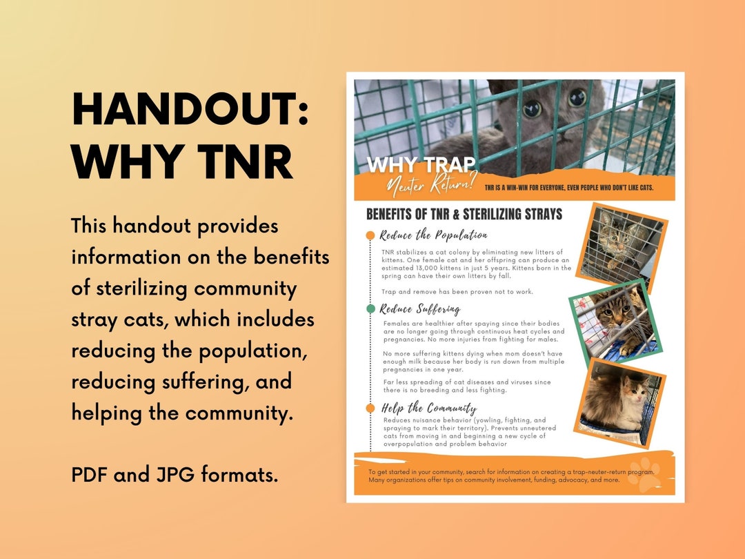 Handout: Why TNR Flyer (trap-neuter-return) - PDF and JPG - Etsy