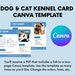 Dog and Cat Cage/kennel Card Template for Adoption Events and Shelters ...