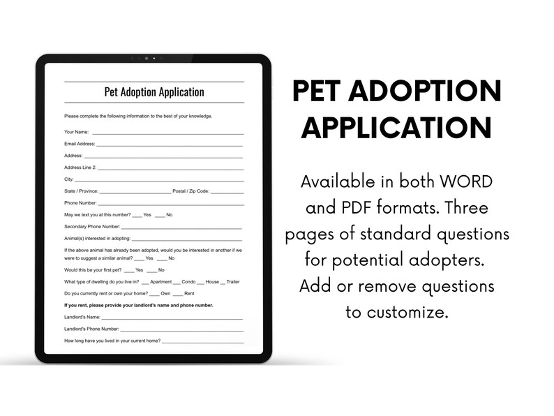 Pet Cat Dog Animal Adoption Application for Shelters, Rescues, and ...