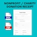Nonprofit Charity Donation Gift Receipt, PDF, DOCX Word Doc, 501c3 ...