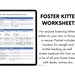 Foster Kitten Log/worksheet Packet, Foster Kitten Kit XLSX, DOCX, PDF ...