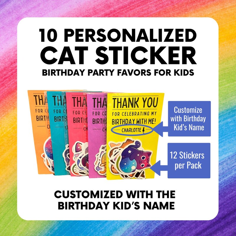 Cat Birthday Party Favors - Etsy